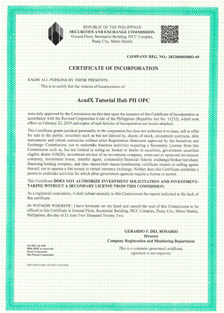 Who We Are | Our Business Permits | Tutorial Hub PH